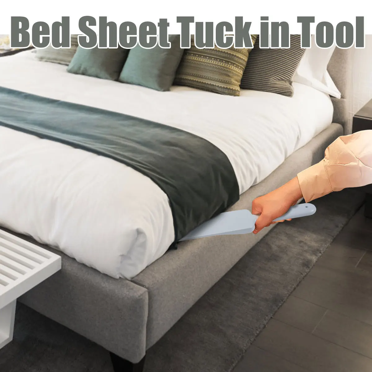 Bed Sheet Tucker Long Handle Bed Skirt Replacement Scraper Tool ...