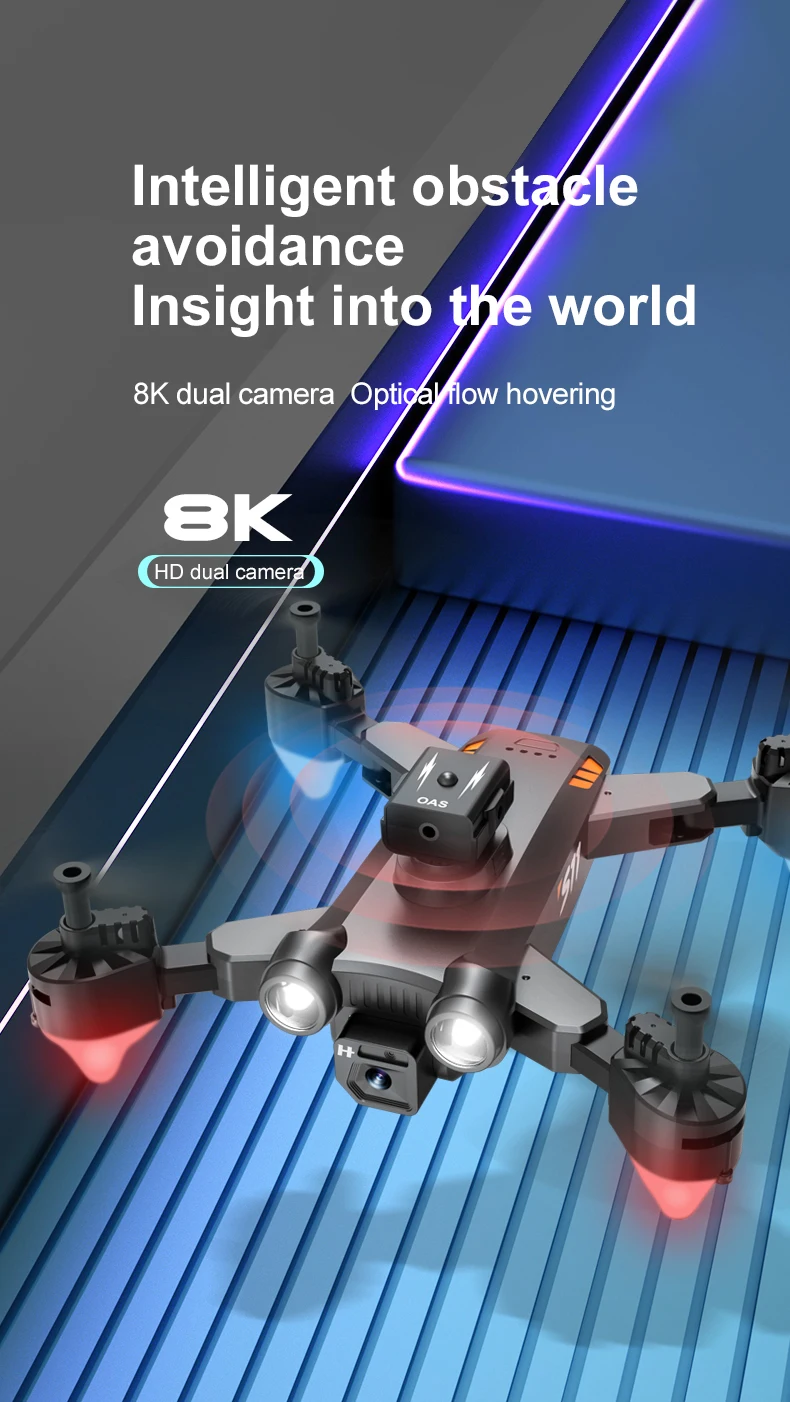 8K-double caméra 3B - Drone S11 RC avec double caméra HD 8K ...