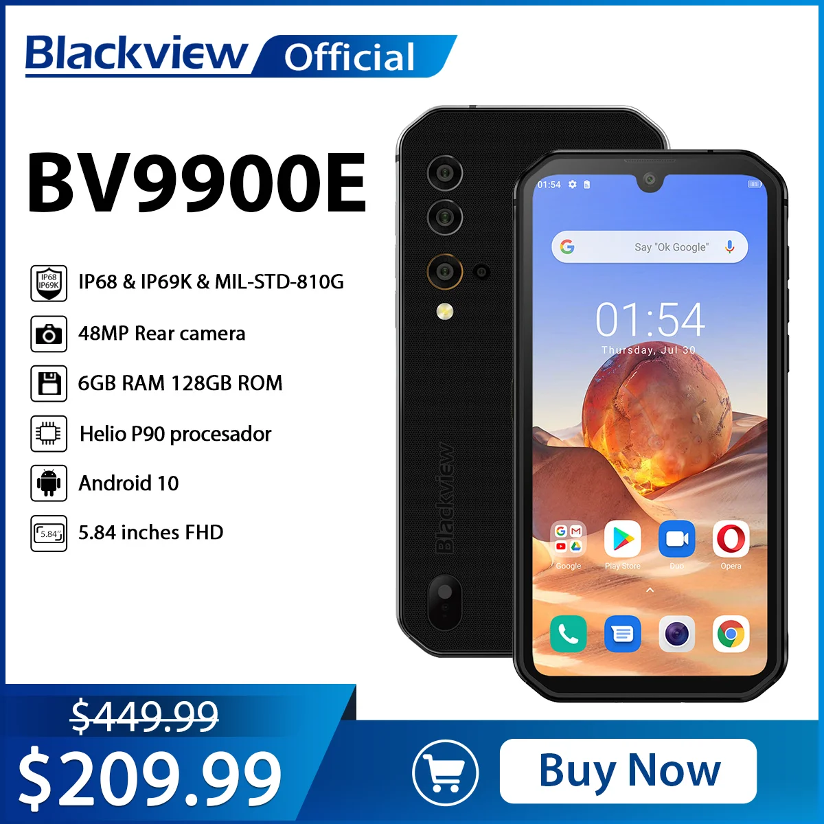 Blackview Bv9900e Helio P90 Rugged Smartphone 6gb+128gb Ip68 Waterproof ...