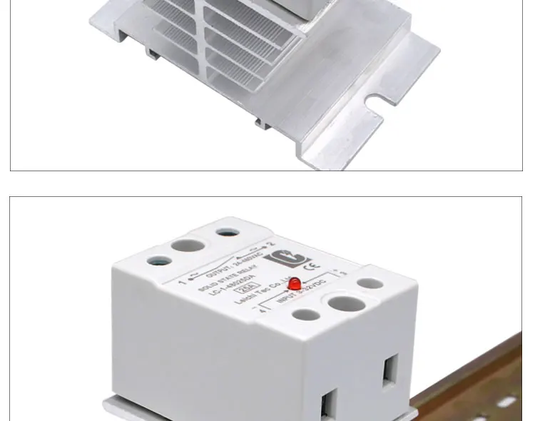 LCTC 10A 25A 40A SSR Solid State Relay With Heat Sink DA AA DD VA For ...