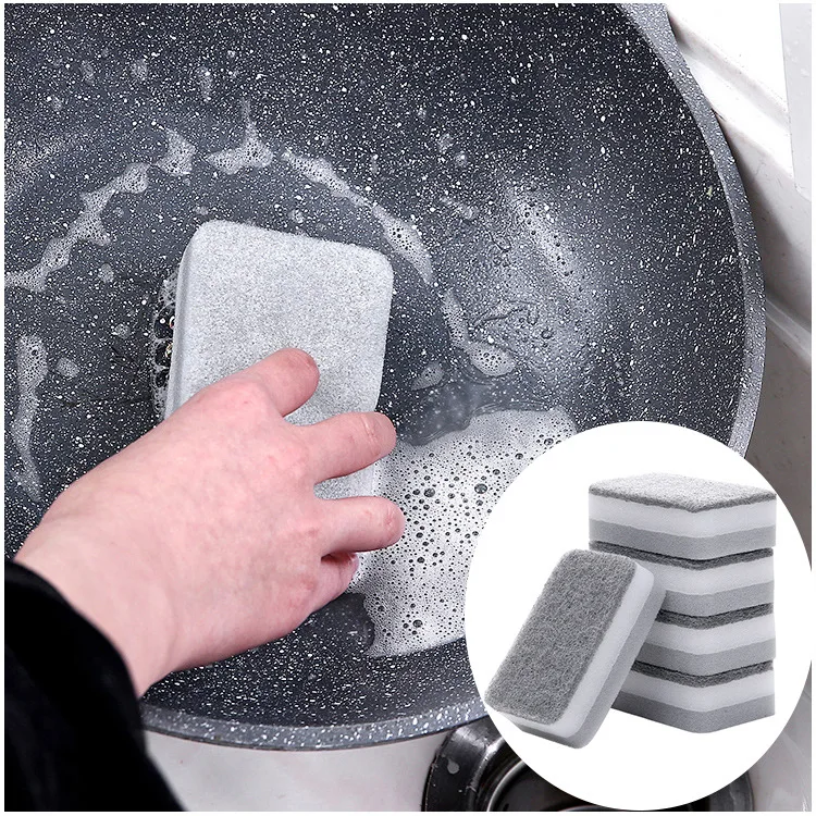 Household Cleaning Accessories | Double-sided Cleaning Sponge - 5pcs ...