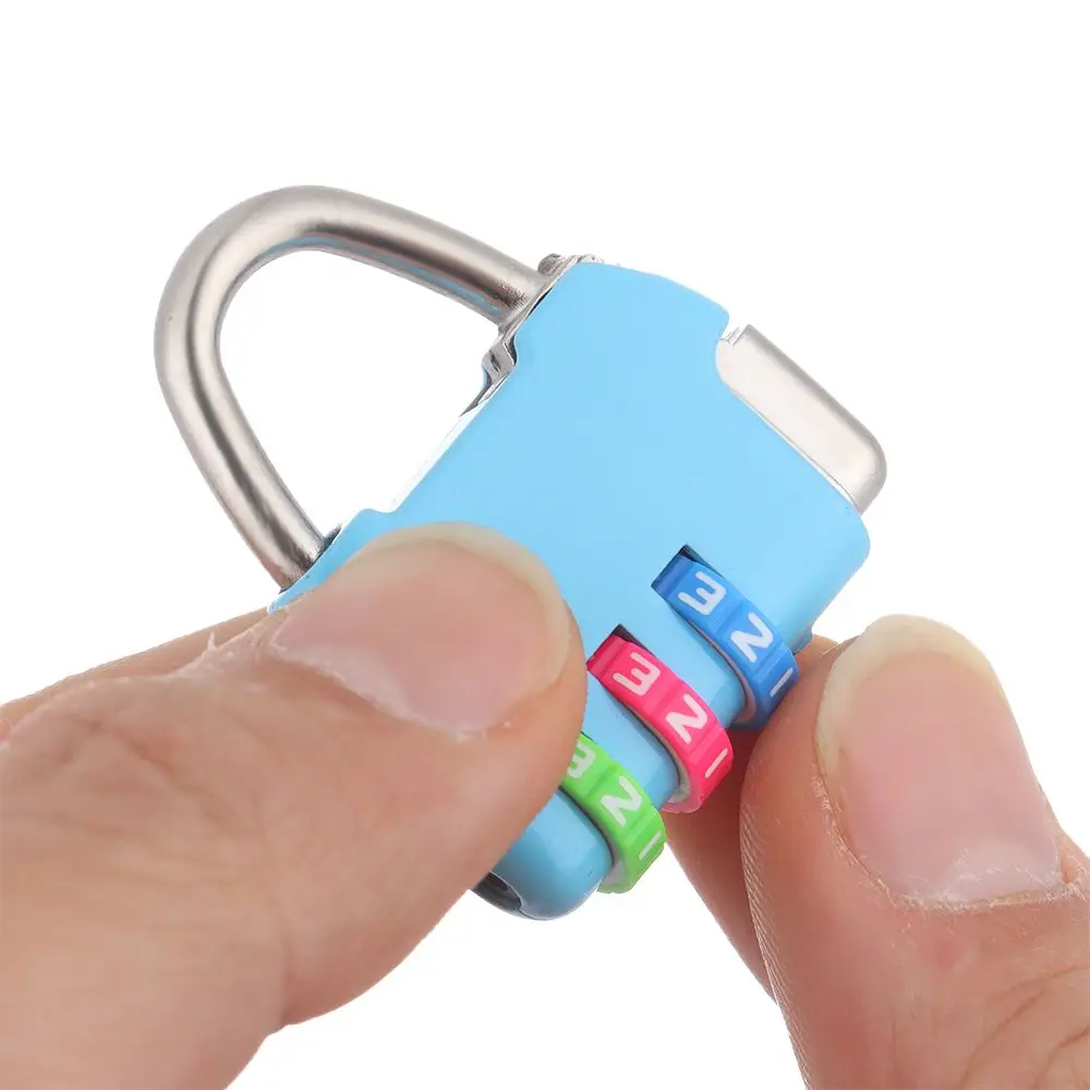 3 Dial Digit Mini Metal Code Lock Resettable Travel Accessories ...