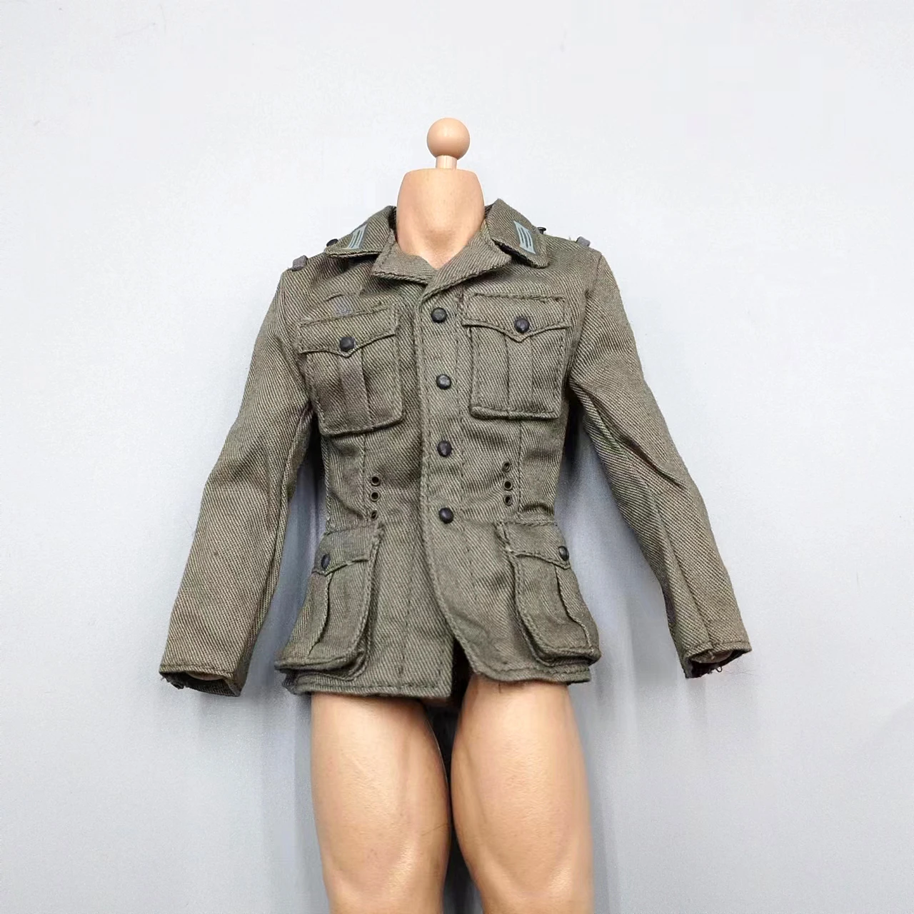 1-6-Scale-WWII-North-African-Army-Soldier-Coat-Shirt-Model-for-12-body ...