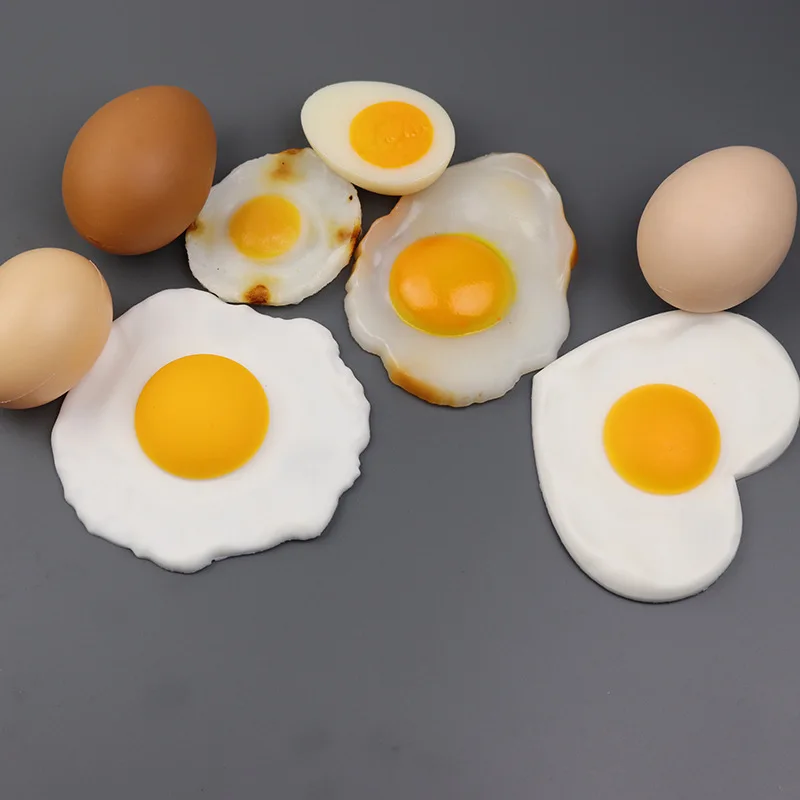 PVC-Simulation-Omelette-Lifelike-Fried-Egg-Figurine-Fake-Ornament-Model ...
