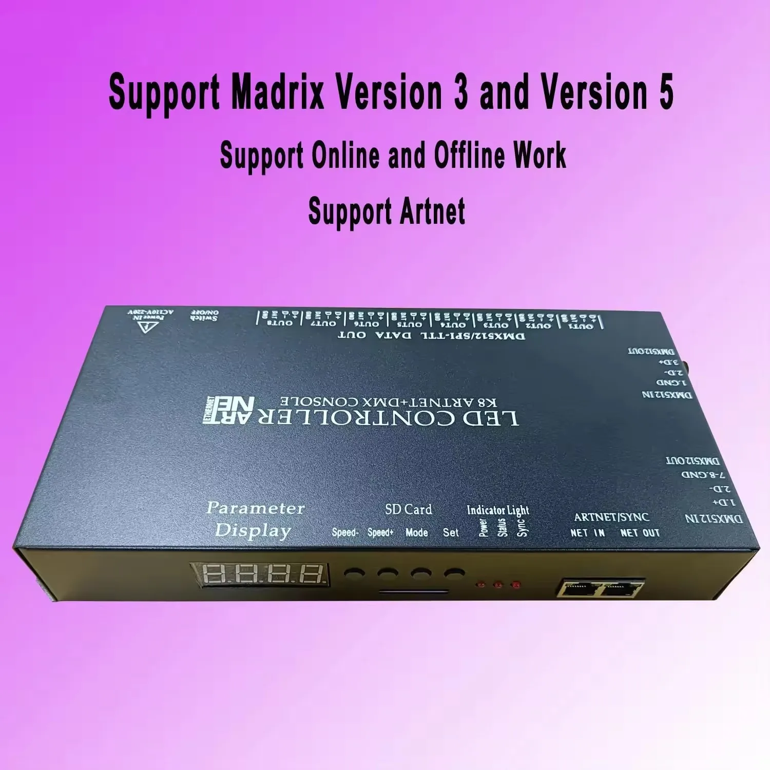 K8-Artnet-8-Ports-Addressable-Programmable-Pixel-LED-Controller-for ...