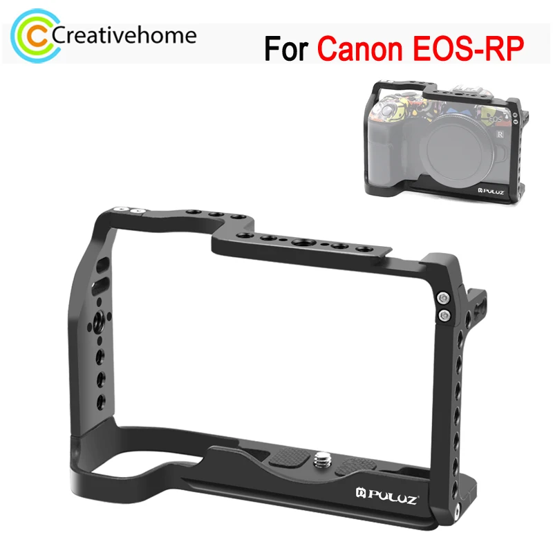 PULUZ-Video-Camera-Cage-For-Canon-EOS-RP-Wood-Handle-Handgrip-Metal ...