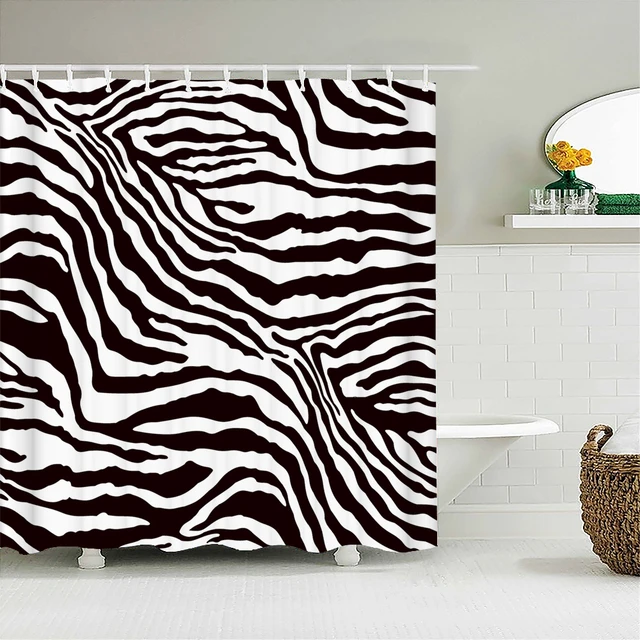 Zebra Bathroom Themes For Shower Storage