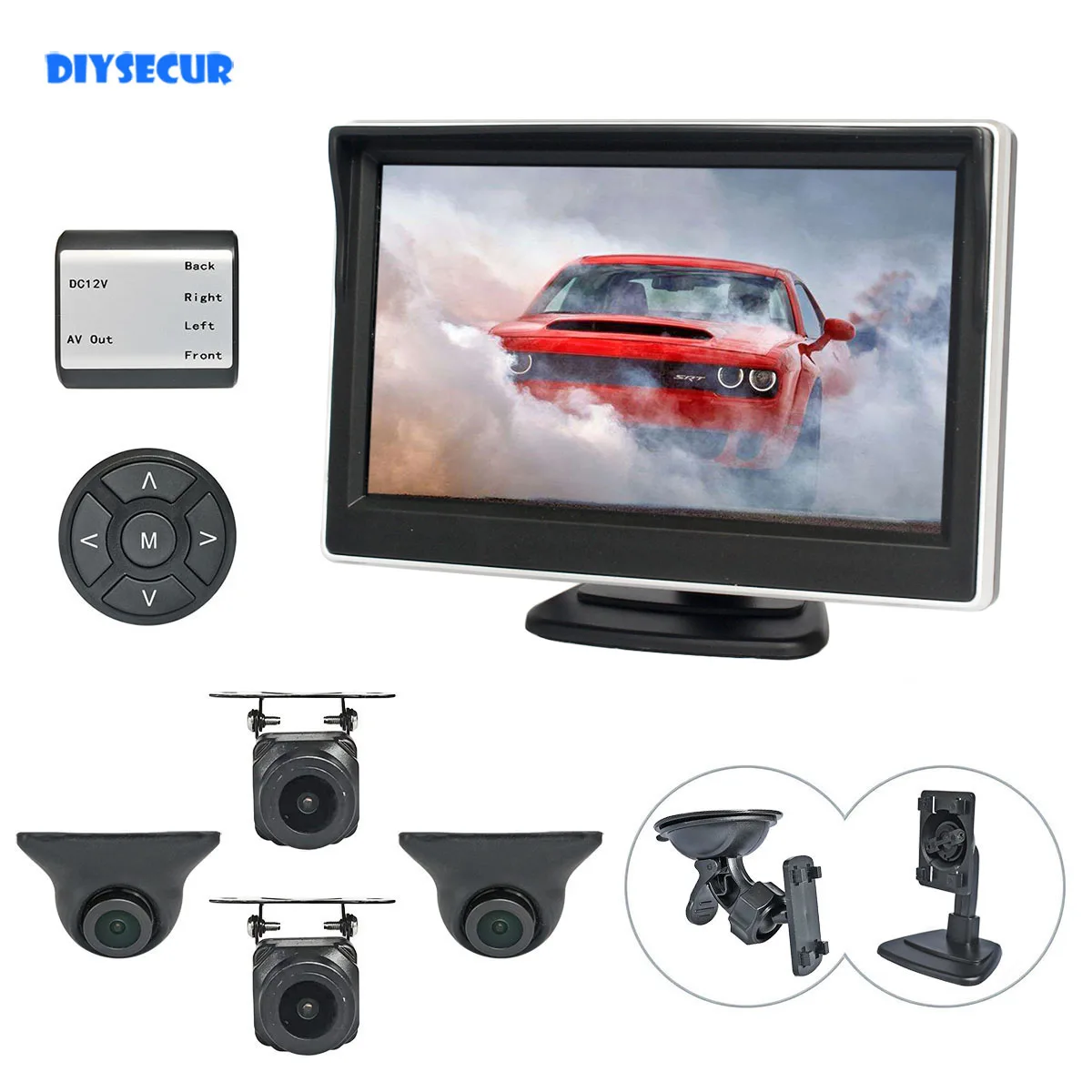 DIYSECUR-5inch-AHD-IPS-HD-Car-Monitor-1920-1080P-Starlight-Night-Vision ...
