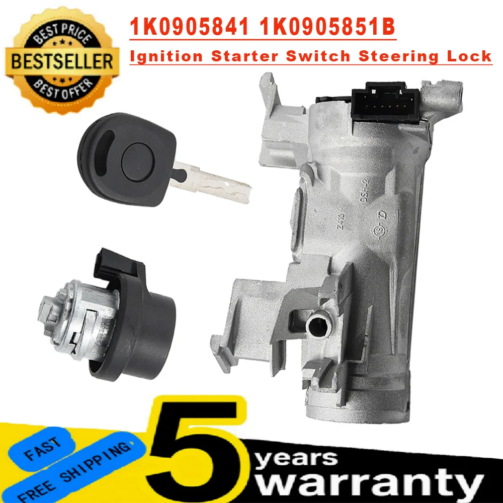 1K0905851B-1K0905841-Ignition-Starter-Switch-Steering-Lock-For-Golf-5 ...