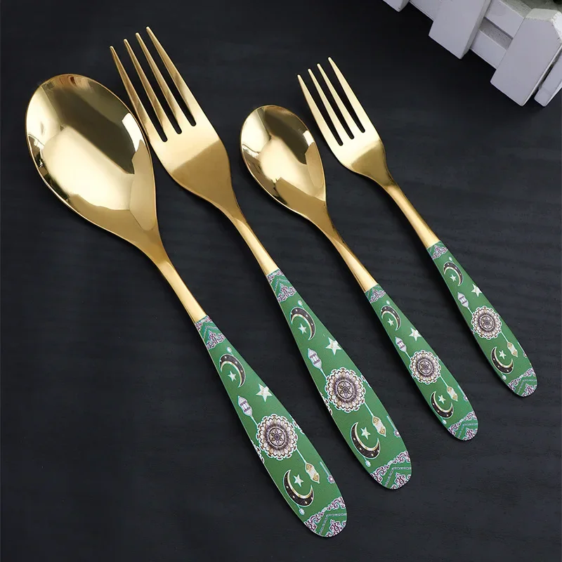 Ramadan-stainless-steel-tableware-spoon-and-fork-dessert-spoon-cake ...