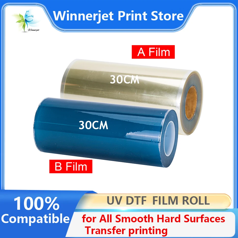 30CM*100M UV DTF Film A And B Film For A3 A4 UV Flatbed Printer AB Film ...