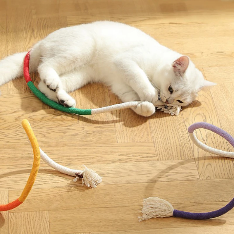 Cat-String-Toy-Interactive-Cat-Scratcher-Cotton-Rope-Toy-Bite-resistant ...