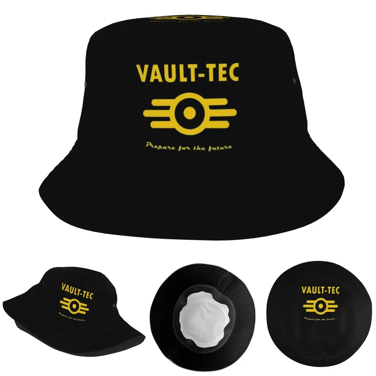 Fallout 4 Vault Tec Logo Bucket Hats Panama For Kids Bob Fisherman Hats ...