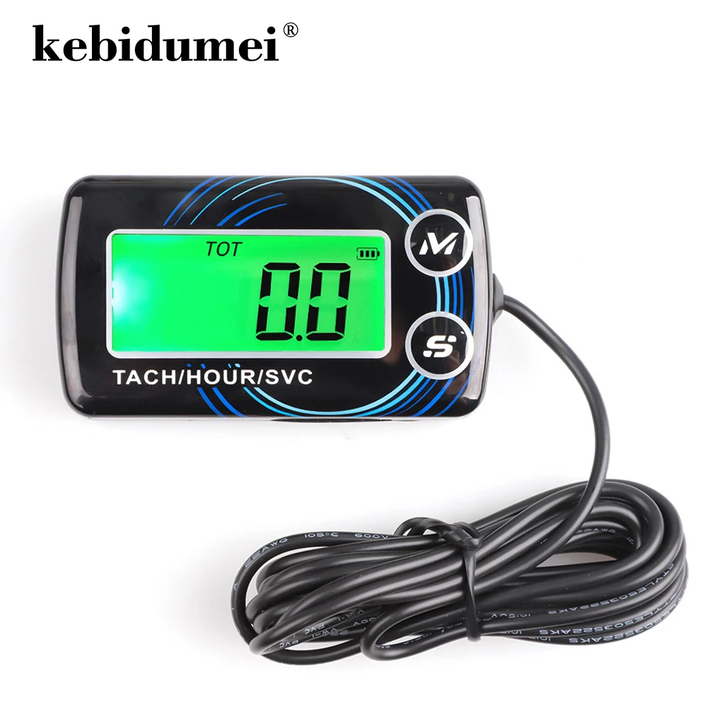 Digital-Engine-Tach-Hour-Meter-Alert-RPM-Tachometer-Gauge-Backlit ...
