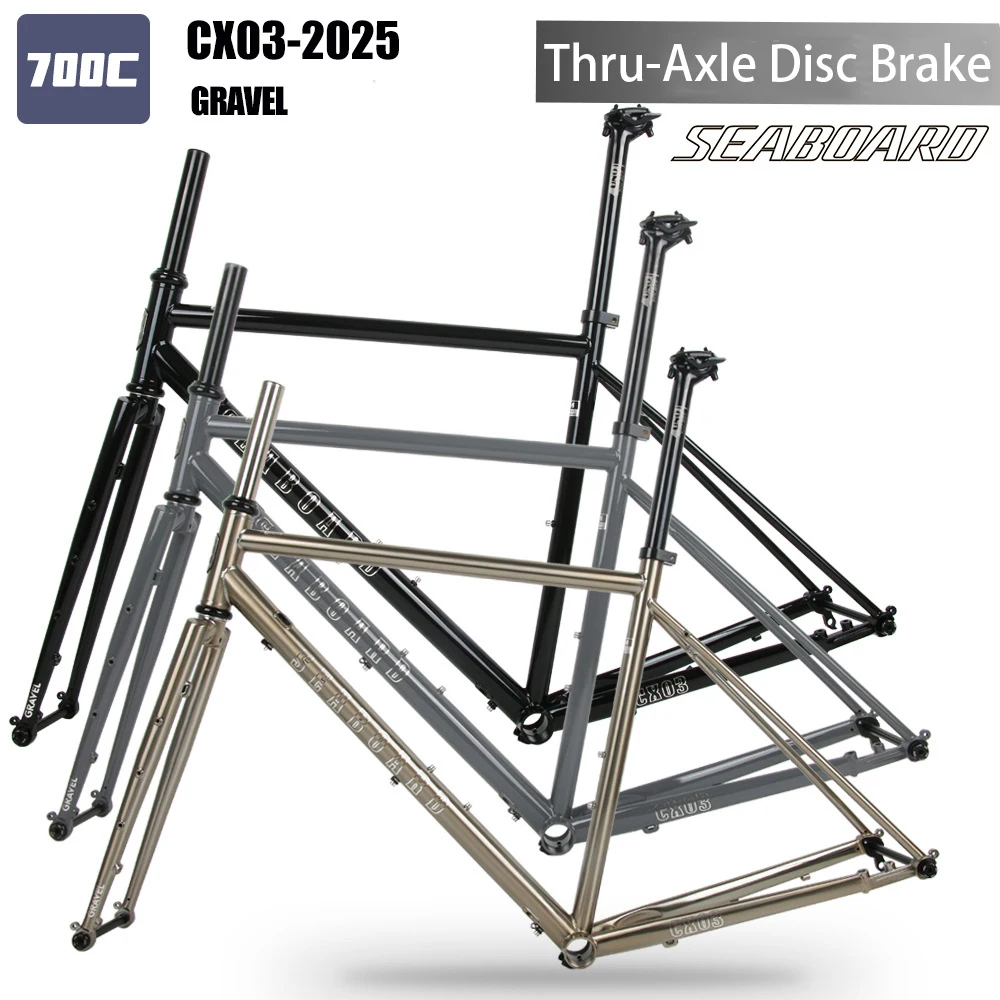Seaboard CX03 Gravel Off-road Bike Frame Gravel Steel Frames Disc Brake ...