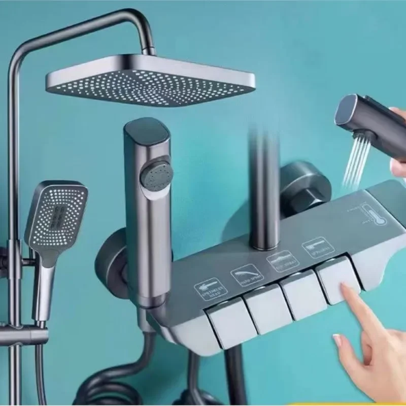 Wall-Mounted-Piano-Key-Shower-Set-Pressurized-Head-Hot-And-Cold ...