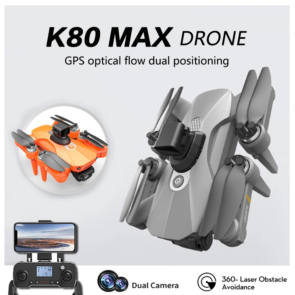 Dron-K80-Pro-Max-5G-WiFi-FPV-GPS-Motor-sin-escobillas-de-retorno-8K-HD ...