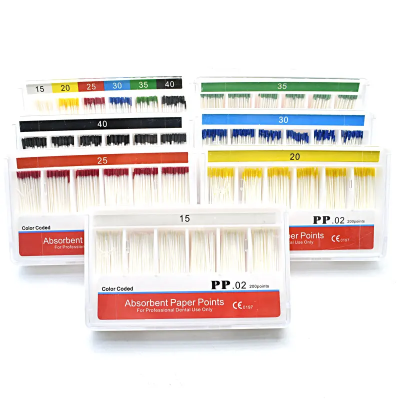 Dental Paper Points 0.02 Taper Absorbent Dental Materials Strong ...