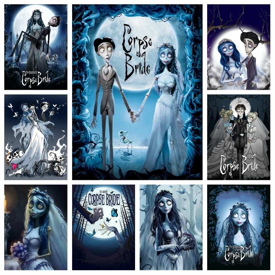 Tim-Burton-Corpse-Bride-Movie-Diamond-Painting-Kits-Horror-Skull-Bride ...