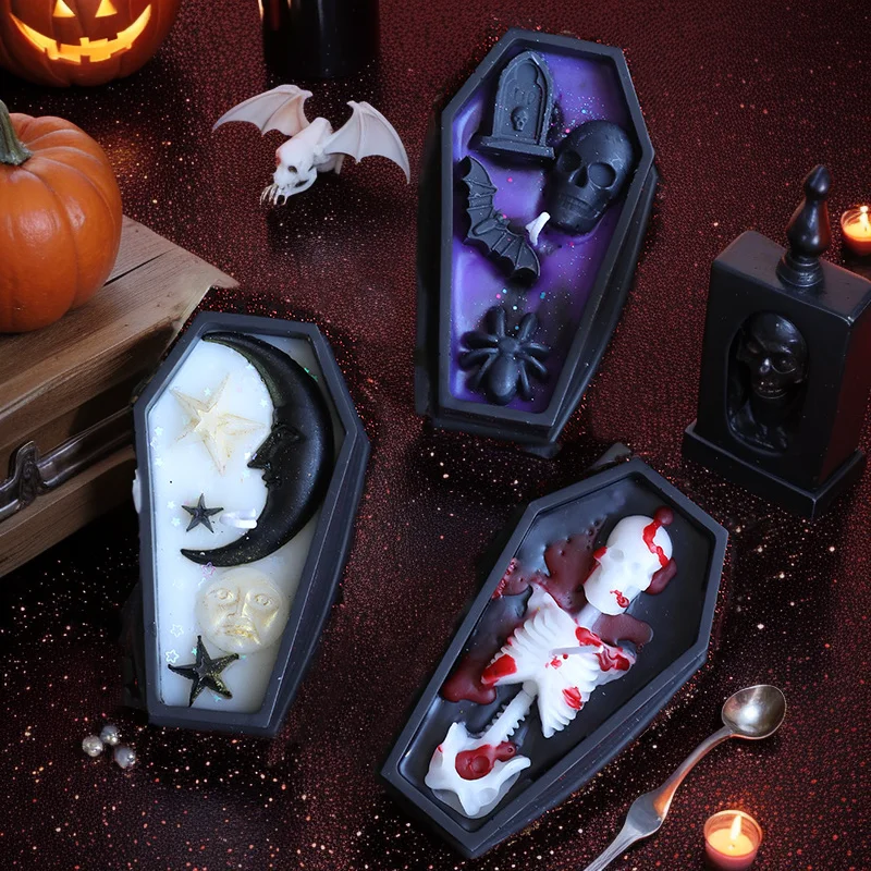 Halloween Coffin Scented Candles Home Decorative Candles Autumn Spooky ...