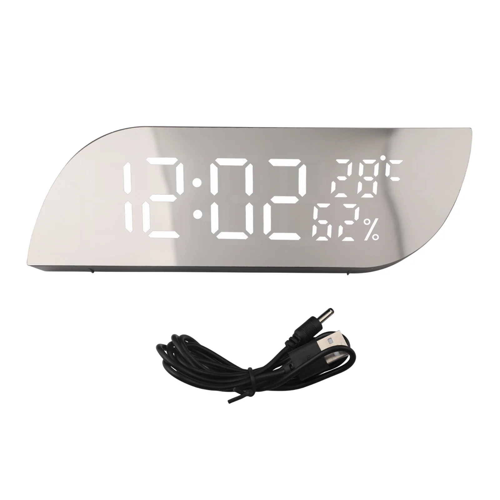 Electronic Compact Desk Clock With Mirror Digital Display Backlight ...