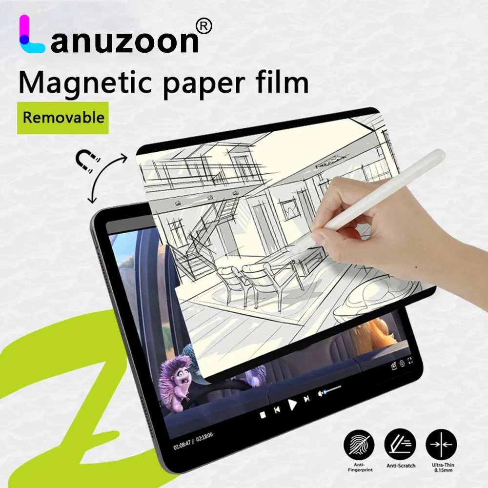 Magnetic-Like-Paper-Screen-Protector-For-iPad-Pro-11-Inch-2024-Air-4th ...