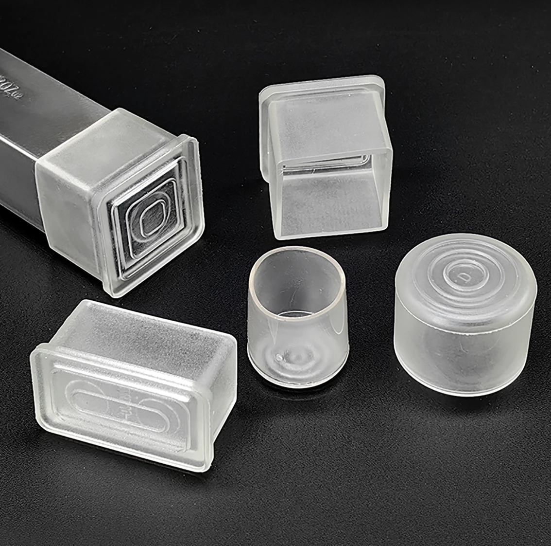 Clear-PVC-Soft-Rubber-Pipe-Sleeve-Transparent-Square-Oval-Caps ...