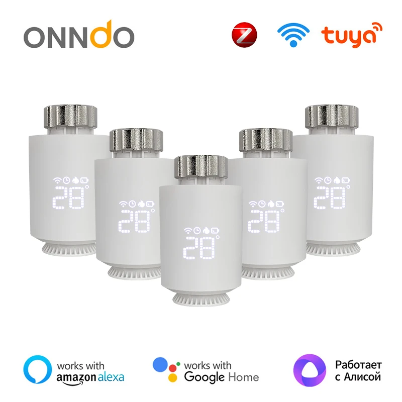 1-5PCS-Tuya-ZigBee-Thermostat-Radiator-Actuator-Smart-TRV-Thermostatic ...