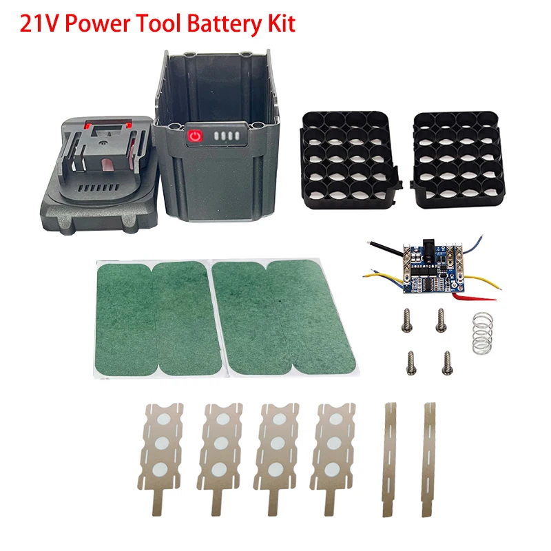 18v 21v Power Tools Battery Case Bms Holder 18650 Battery Power Tools ...