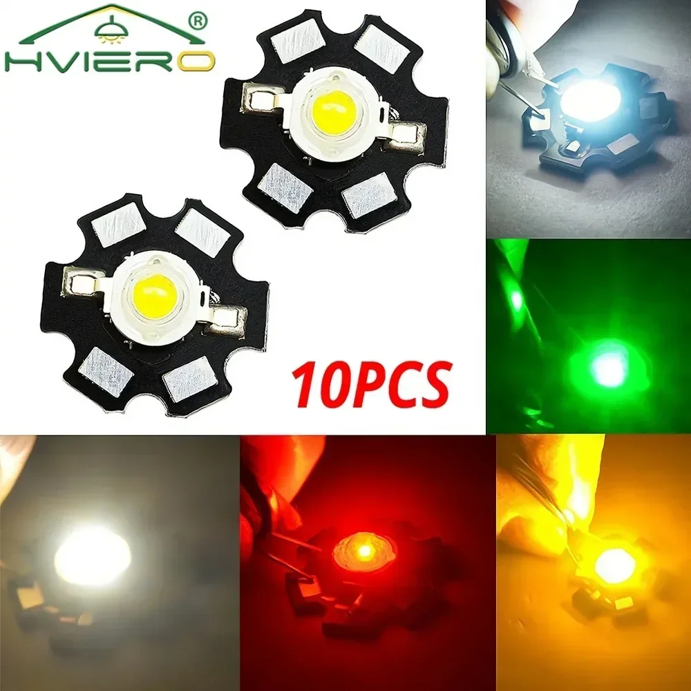 10/20X 3W High Power Chip White Red Blue Green Light Bead Emitter LED ...