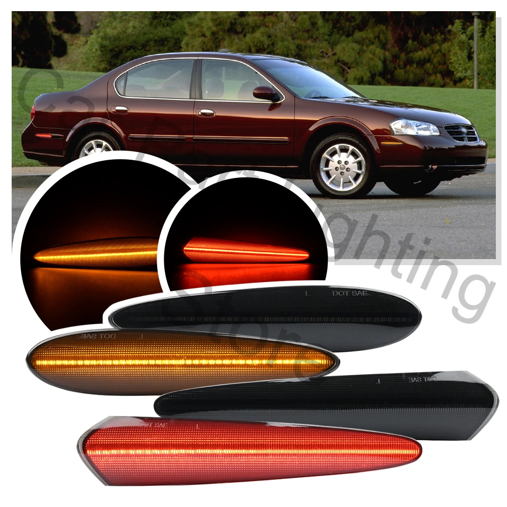 4X Front & Rear Bumper Turn Signal Lights Side Marker Indicator Lamps ...