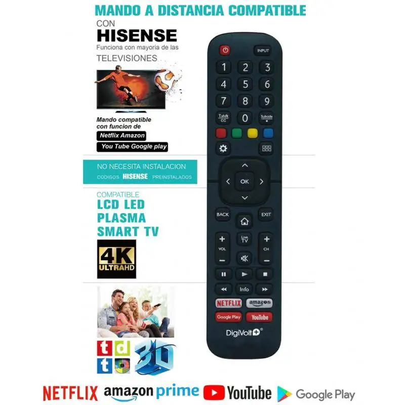Remotes-Universal-remote-control-compatible-Hisense-no-installation ...