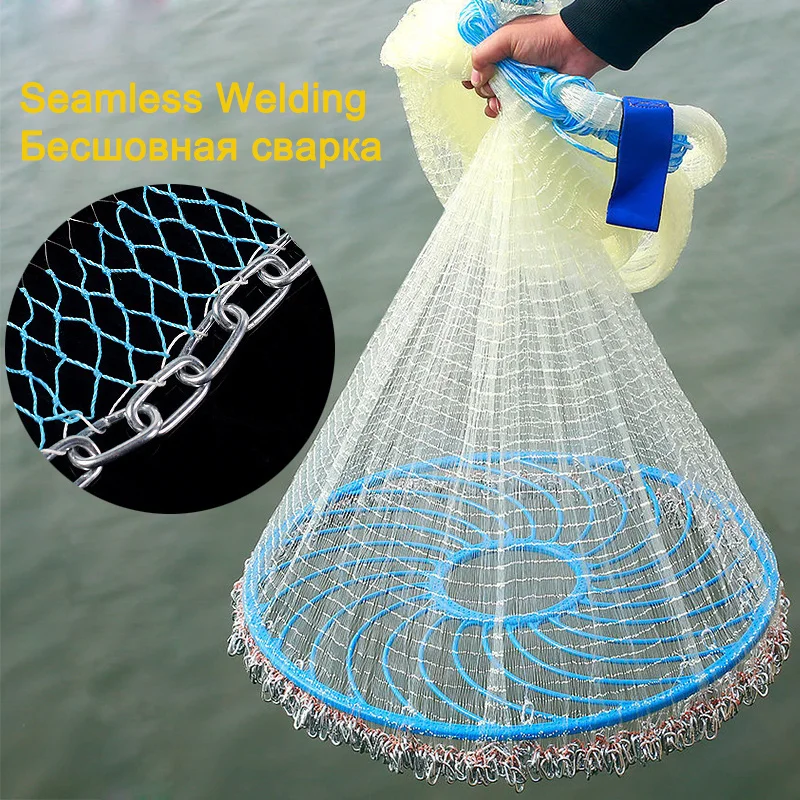 Fishing-Net-Network-With-Chain-Sinkers-Korean-Hand-Cast-Throw-Hand-Fish ...