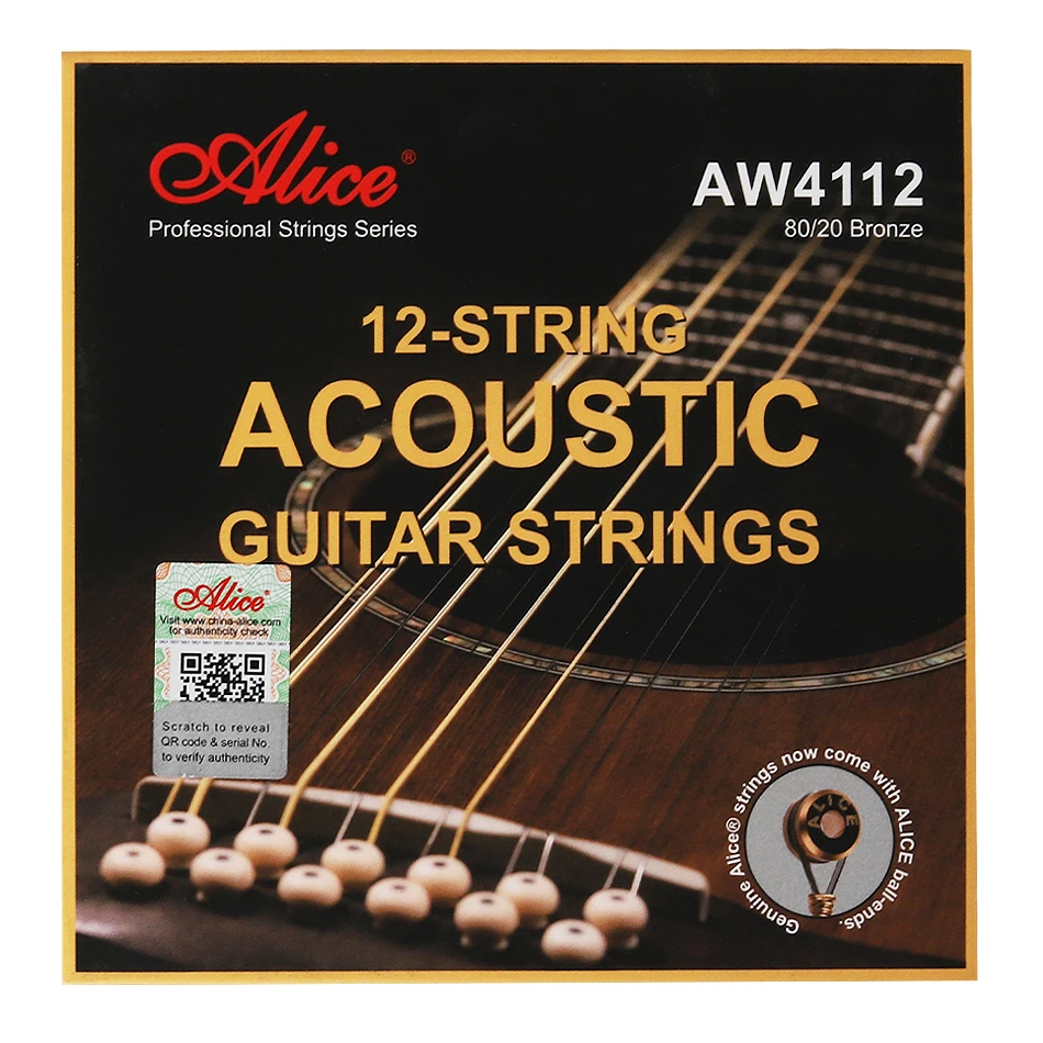 Alice Aw4112 Aw4212 12-string Acoustic Guitar Strings Bronze Anti-rust ...