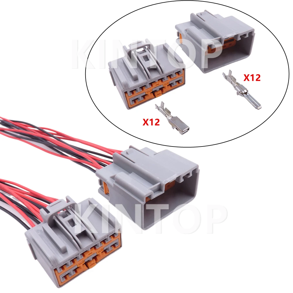 1 Set 12 Pins 7283-6467-40 7282-6467-40 Auto Audio Wiring Cable Connectors with Wires Car ...
