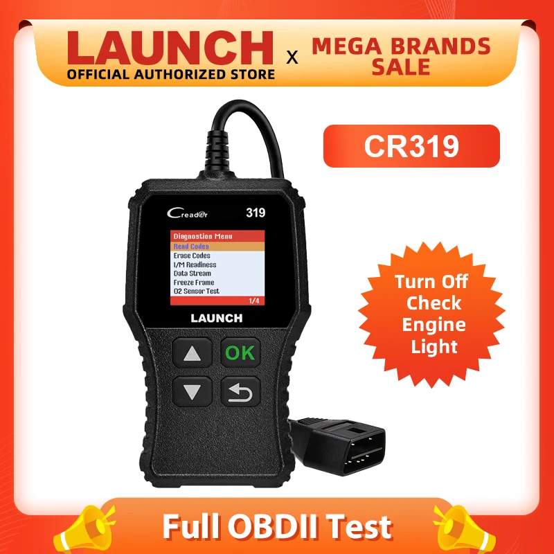 Launch Creader 319 Obd2 Scanner Obd 2 Car Diagnostic Tool Cr319 Auto ...