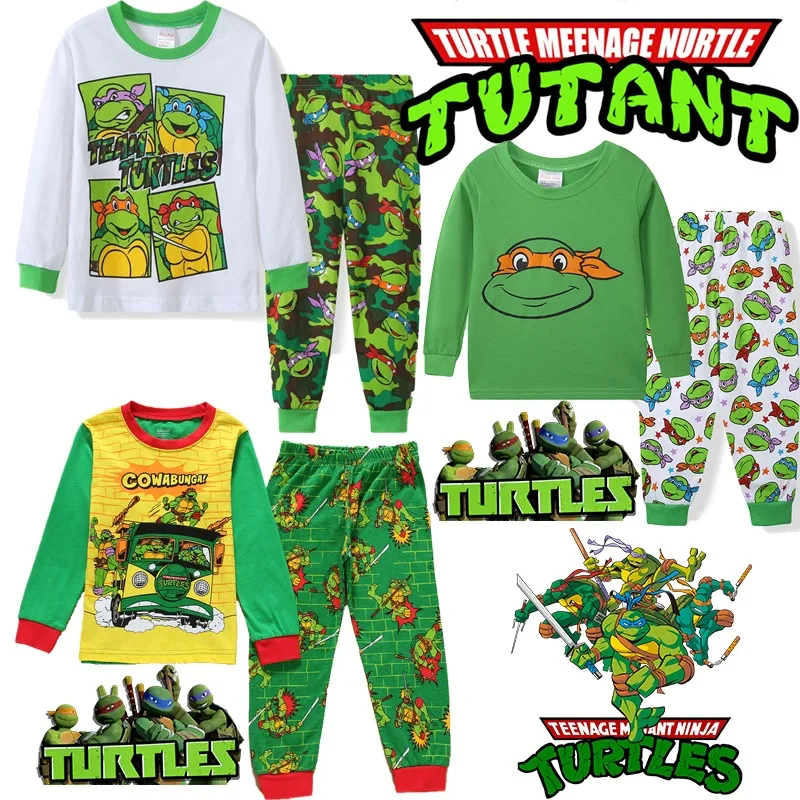 2PCS-Teenage-Mutant-Ninja-Turtles-Pajama-Sets-Boys-Girls-Home-Clothes ...