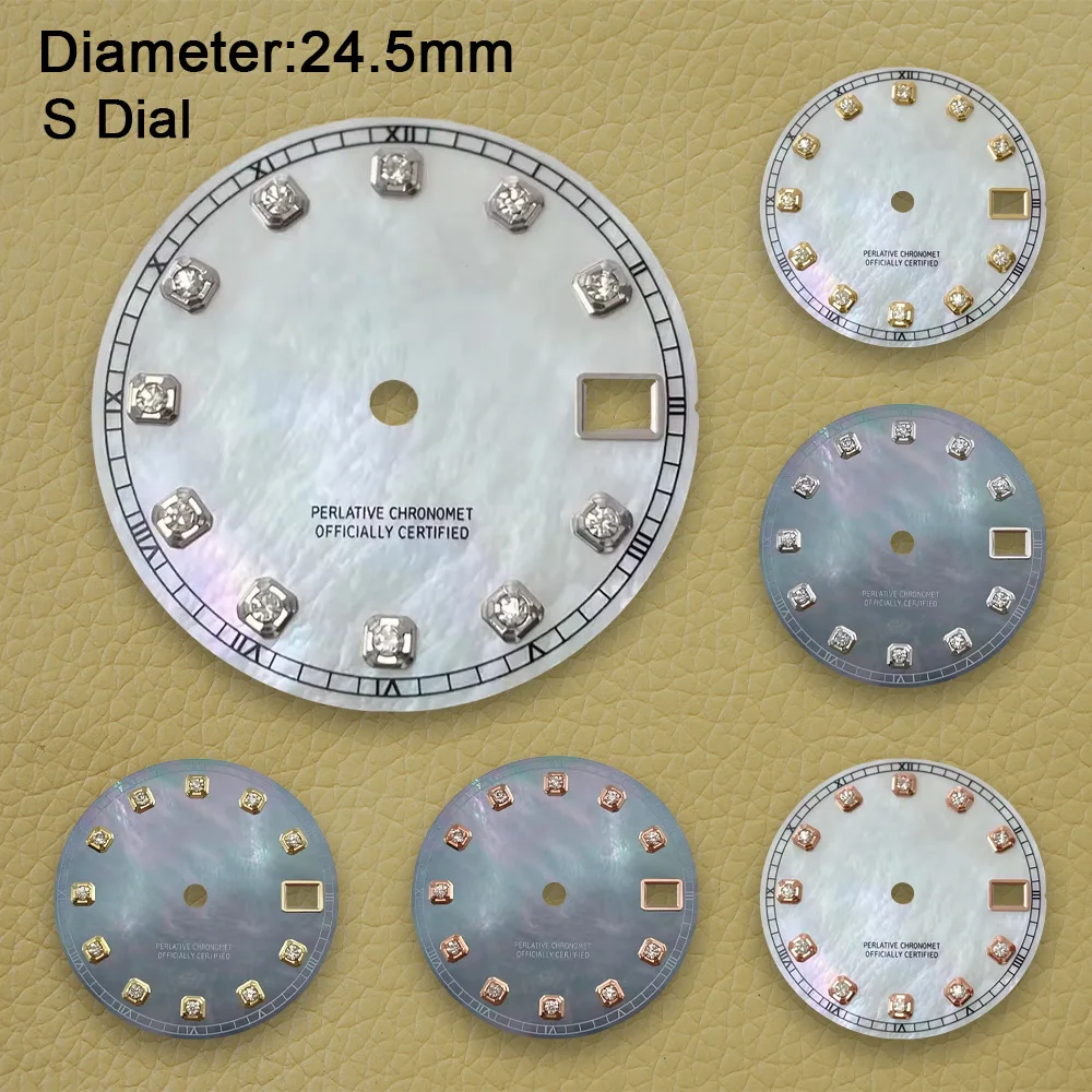 24.5mm S Logo Diamond Shell Dial Fit NH05 Japan Movement High Quality ...