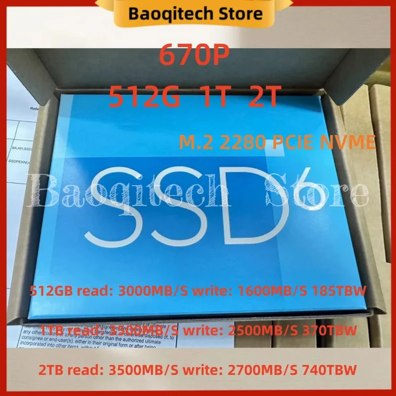Solidigm Hynix 및 Intel 데스크탑 SSD 노트북 M2 하드 드라이브용 기존 670P 512GB 1TB 2T ...
