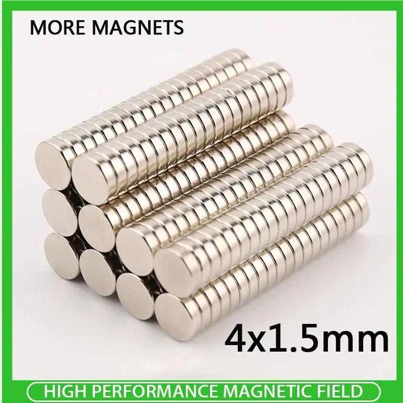 50-2000PCS-4x1-5mm-Thin-Neodymium-Strong-Magnet-Permanent-Small-Round ...