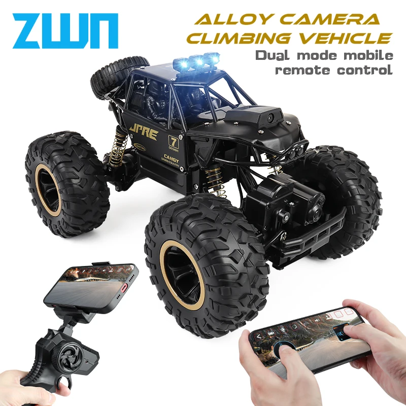 ZWN 1/16 4WD Rc Car con WIFI FPV cámara HD 4x4 todoterreno Monster ...