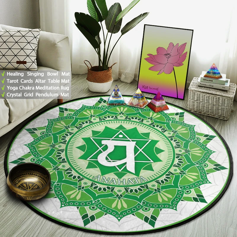 Seven-Chakra-Area-Rug-Round-Carpet-Reiki-Healing-Singing-Bowl-Buddhist ...