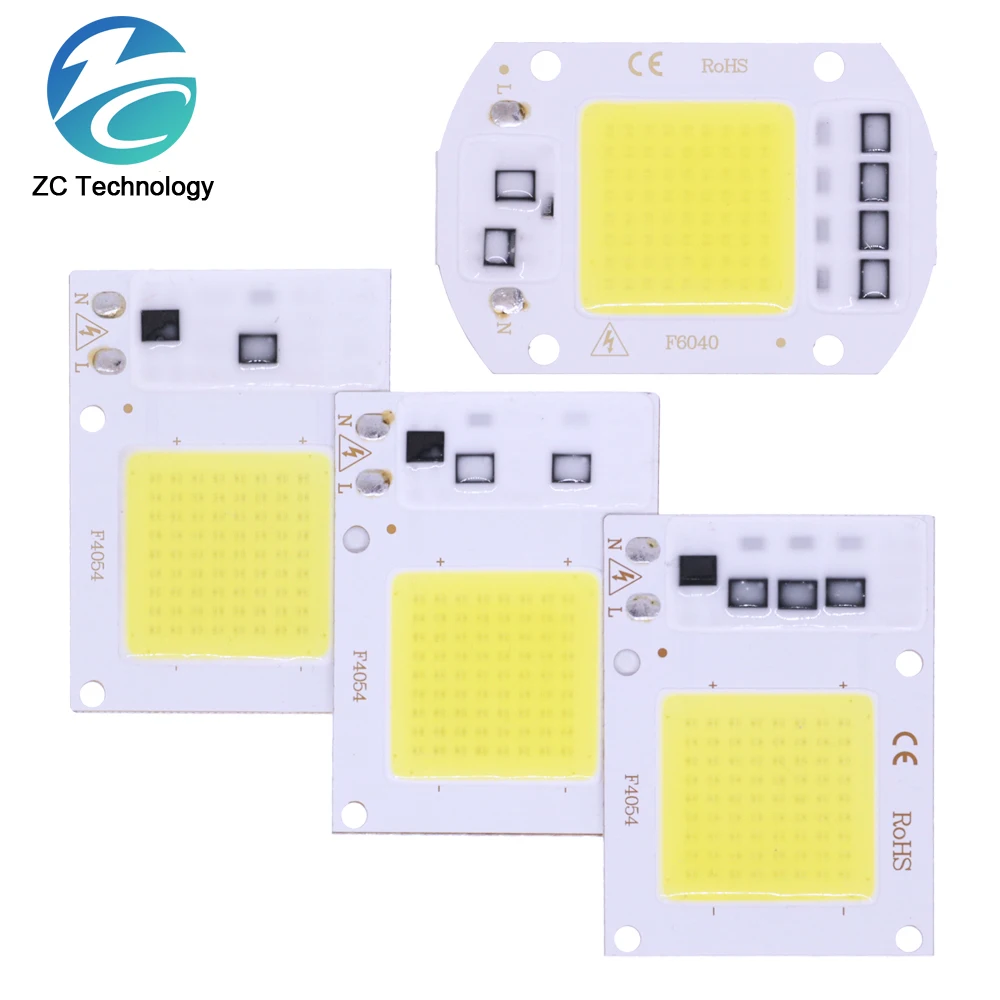 LED COB lamp Bead 10W 20W 30W 50W AC 220V 240V IP65 Smart IC No Need Driver DIY Flood light Led ...