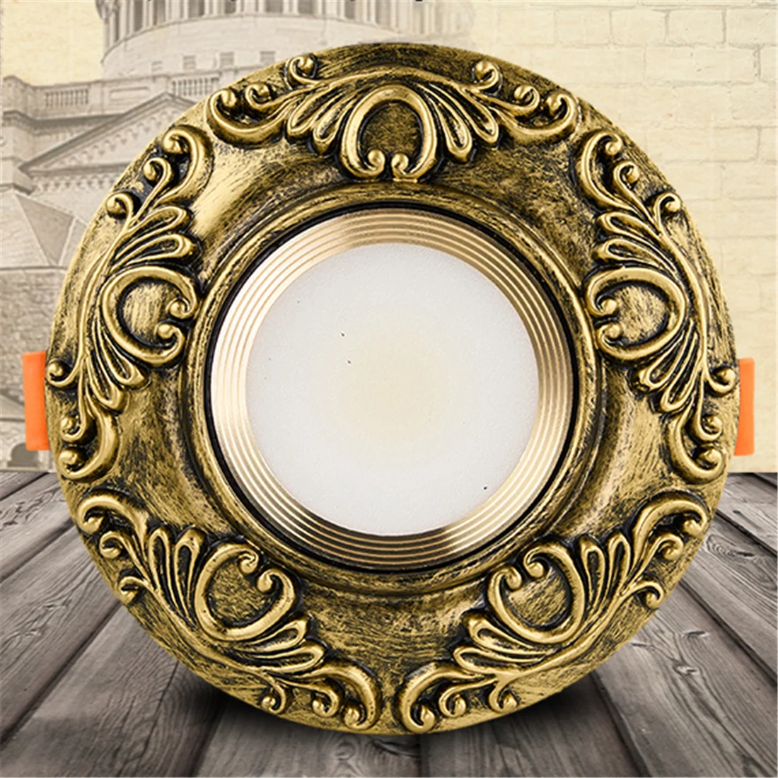 American-Retro-Resin-Embedded-Cat-Eye-Led-Ceiling-Lamp-Foyer-Home ...