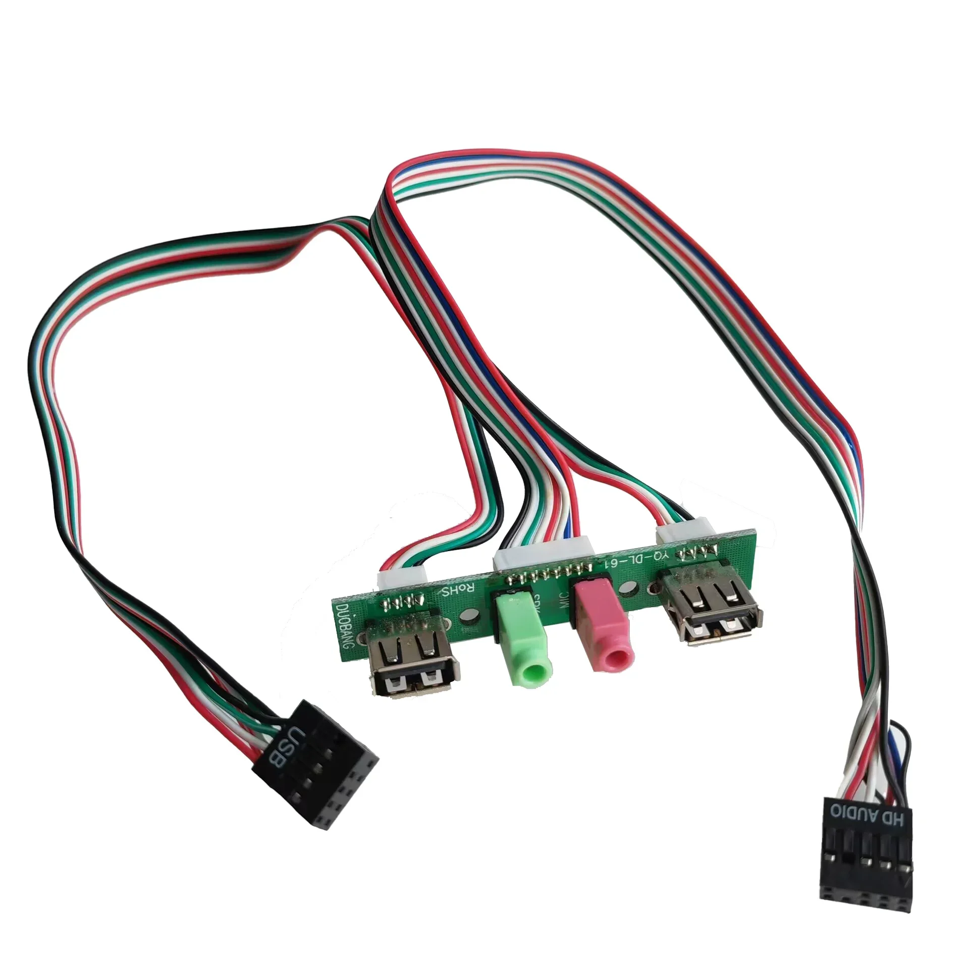 30cm-2-Port-USB-2-0-9Pin-3-5mm-HD-Audio-Standing-Socket-Interface ...