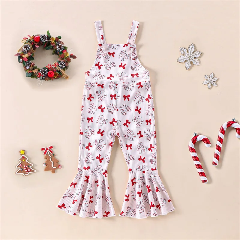 1-5Y-Fashion-Children-Kid-Girls-Christmas-Jumpsuits-Bow-Gingerbread-Man ...