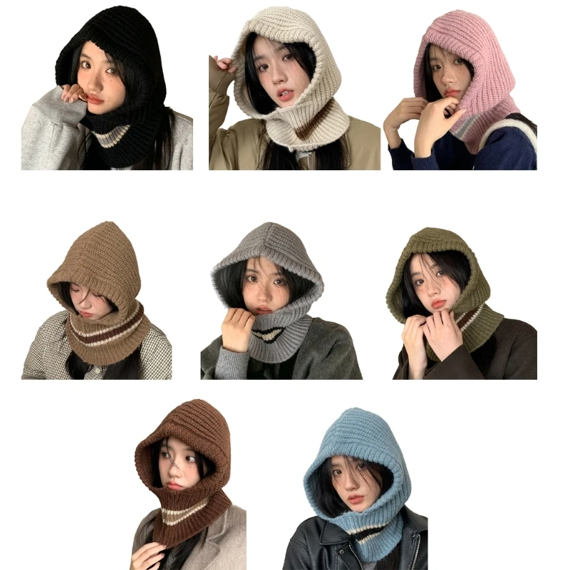 Gorros-tejidos-con-capucha-para-invierno-gorros-mujer-gorro-pasamonta ...