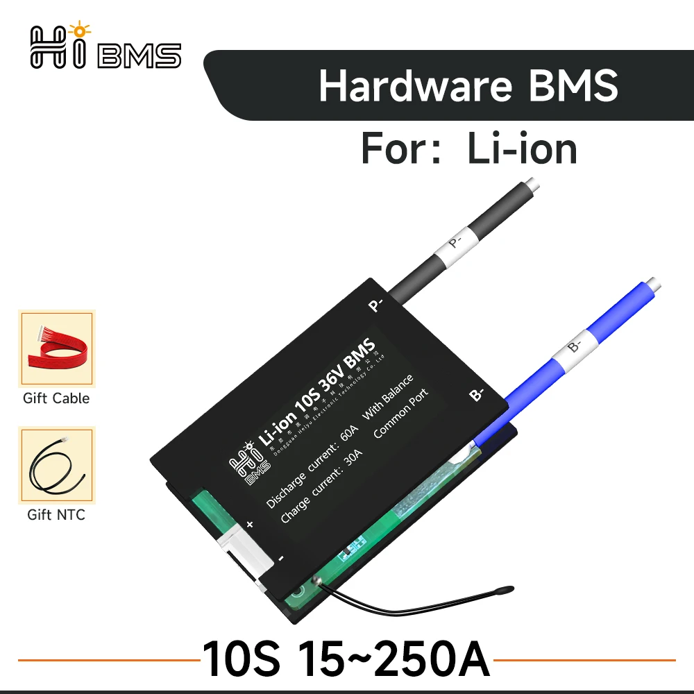 Hi Bms 10s 36v With Ntc Temperature Sensor 18650 Bms 10s 15a 20a 30a ...