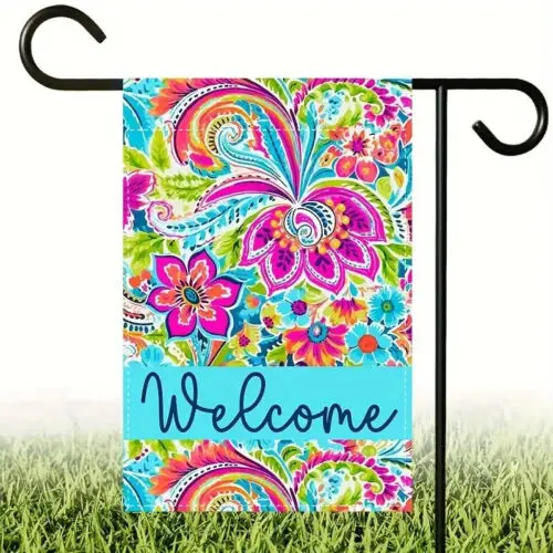 NEW-ADORABLE-STUNNING-SPRING-SUMMER-PAISLEY-WELCOME-GARDEN-FLAG-12X18.jpg