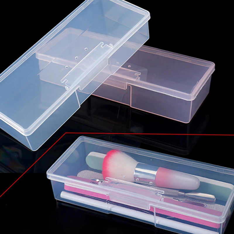 Nail-Art-Storage-Box-Nail-Accessories-Organizer-Clear-Cuboid-Plastic ...